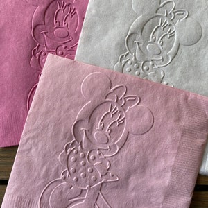 Embossed Minnie Mouse Napkins, Birthday Party Decor (set of 20) - Etsy