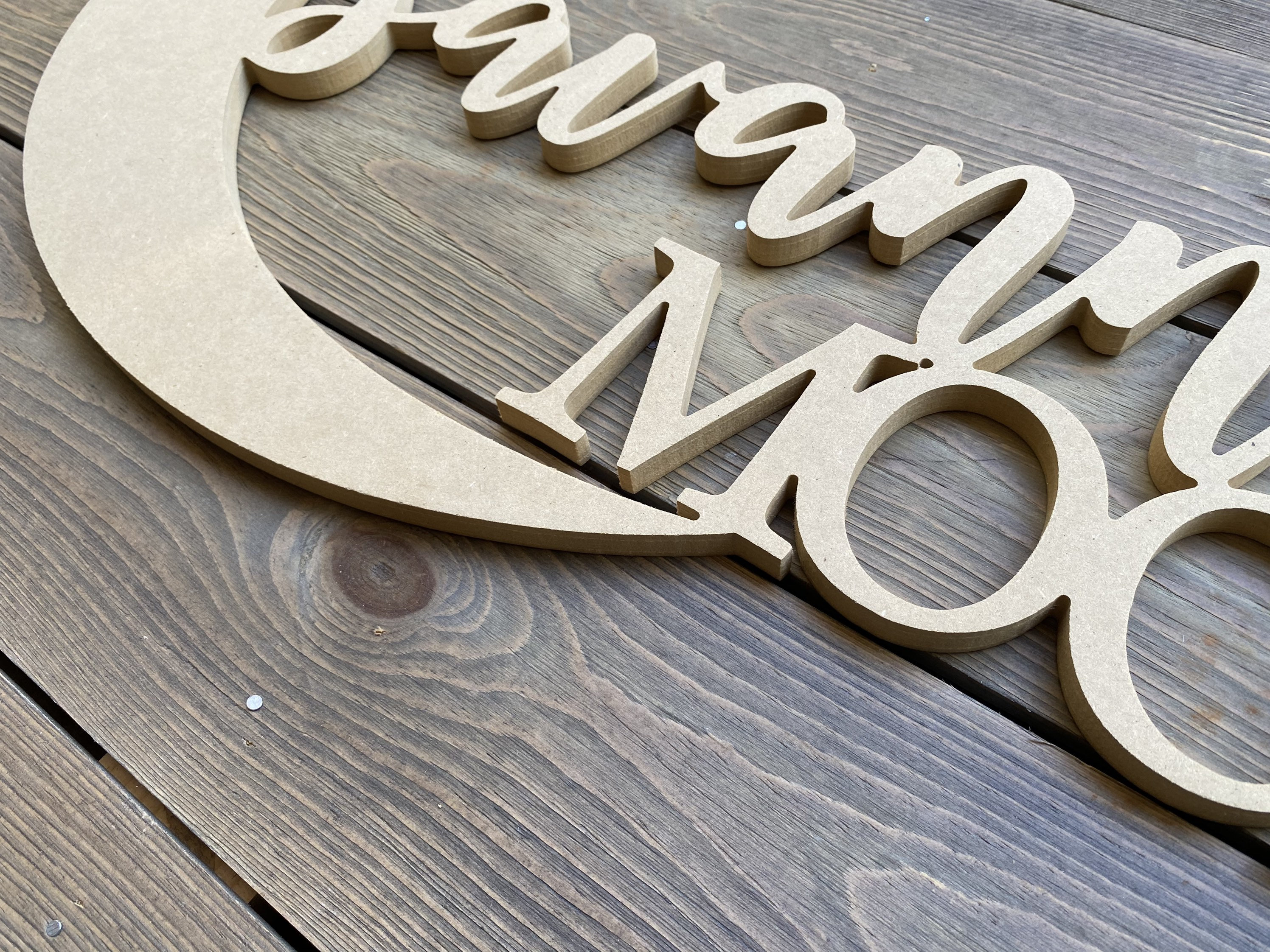 Moon wall decor moon name wall decor personalized sign nursery | Etsy