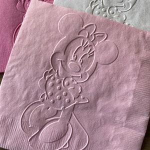 Embossed Minnie Mouse Napkins, Birthday Party Decor (set of 20) - Etsy