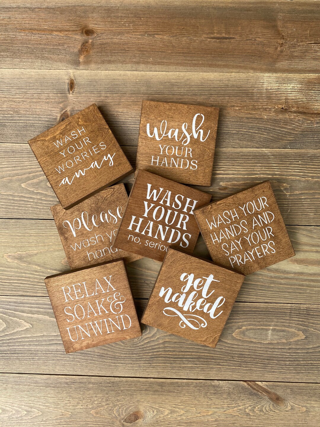 B1G1 Free Mini Bathroom Signs Get Naked Mini Sign Wood Sign - Etsy