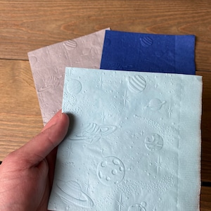 Space Napkins Space Planets Embossed Napkins Beverage Drink Cake Baby ...