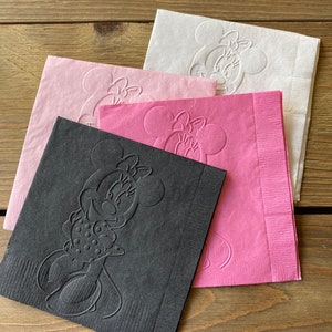 Embossed Minnie Mouse Napkins, Birthday Party Decor (set of 20) - Etsy