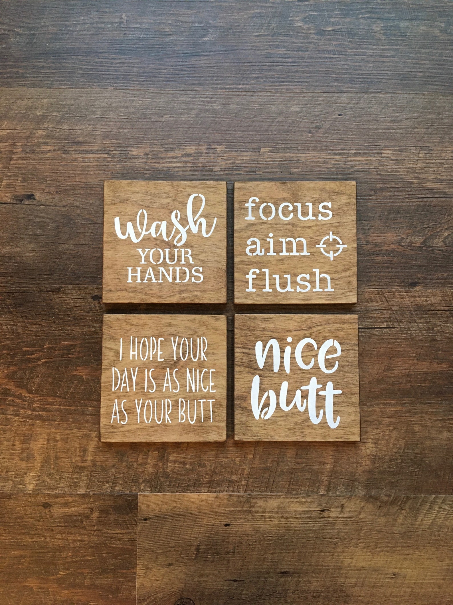 B1G1 Free Mini Bathroom Signs Funny Bathroom Signs Mini Sign | Etsy