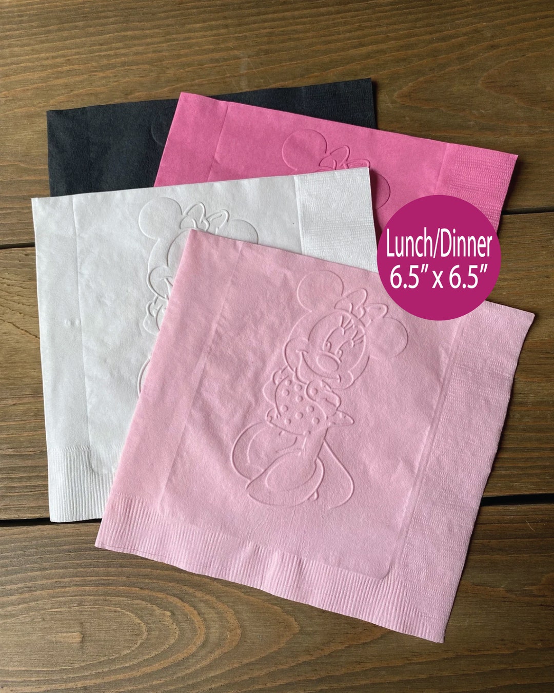 Minnie Mouse Embossed Napkins, Birthday Party Decorations (set of 20 ...