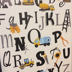 Abc Construction Construction Room Wall Decor Construction Nursery ...