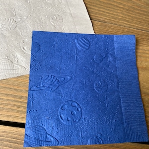 Space Napkins Space Planets Embossed Napkins Beverage Drink Cake Baby ...