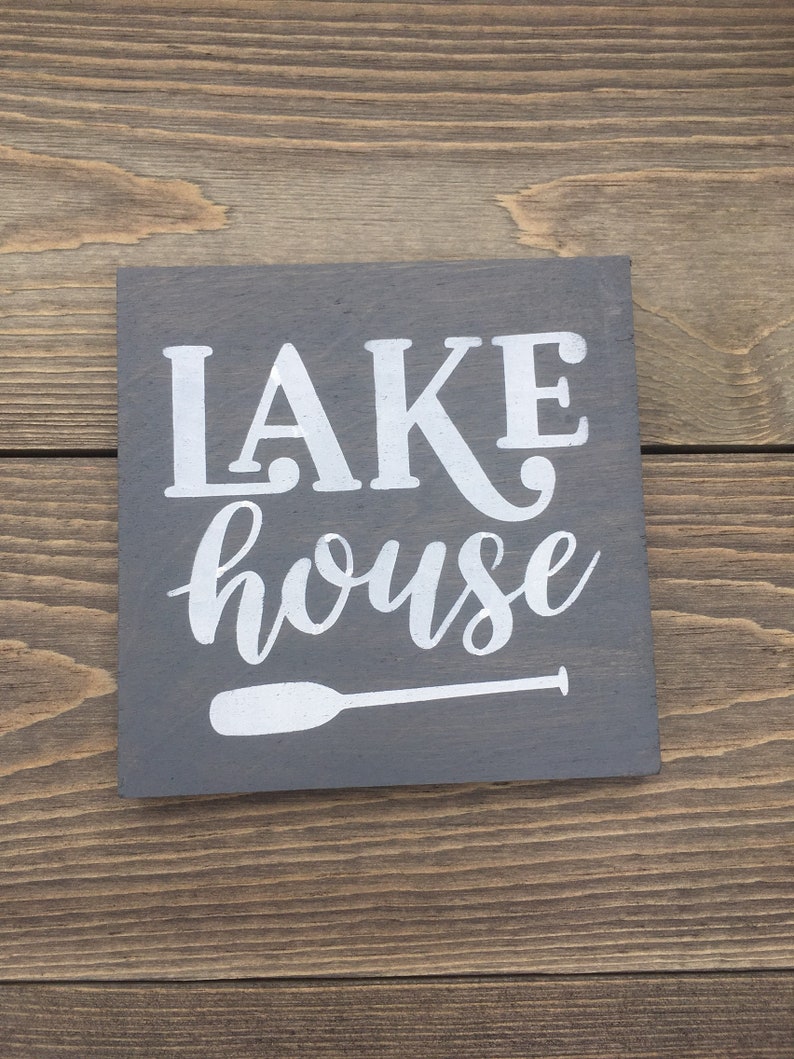 B1G1 Free Mini Signs Lake Sign Small Sign Shelf Sitter | Etsy