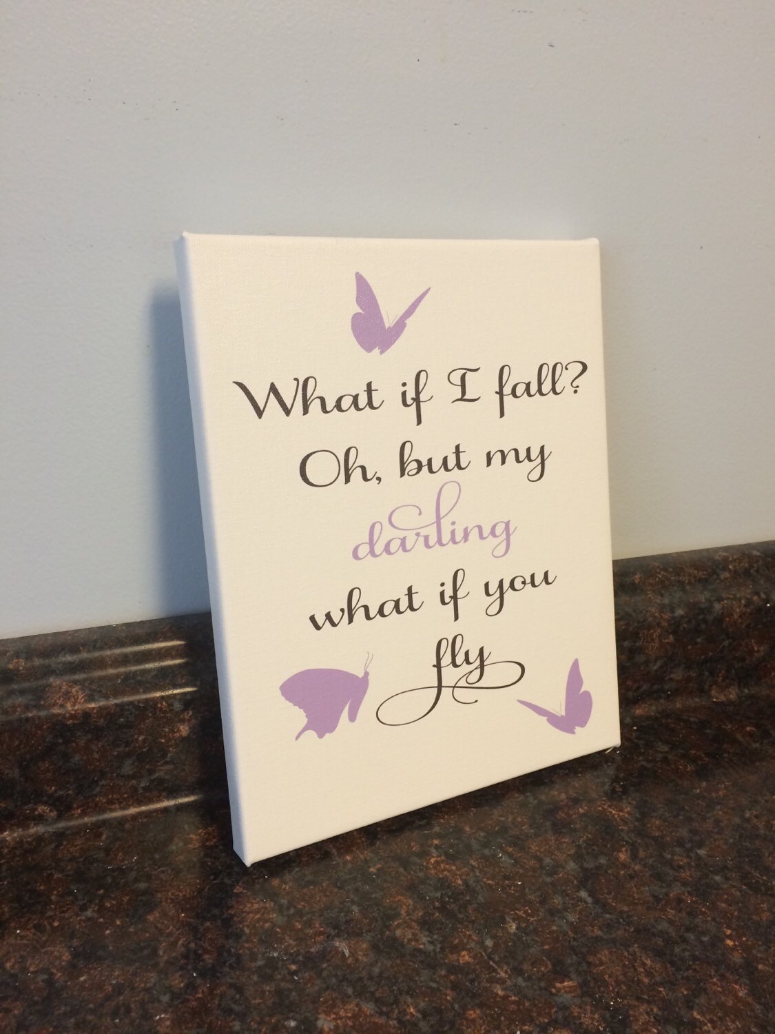 What if I fall Oh but my darling what if you fly butterfly | Etsy