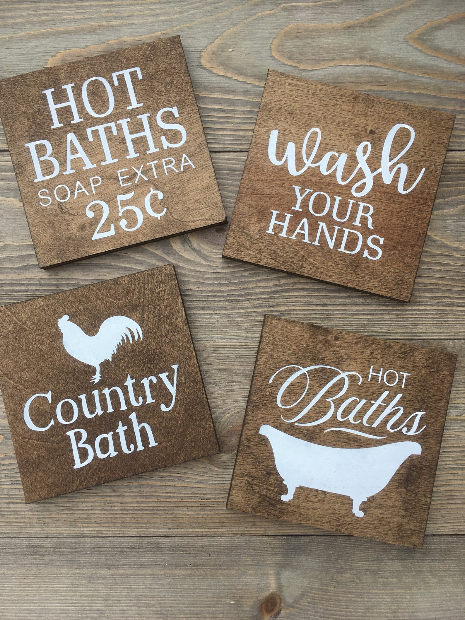 B1G1 Free Mini Signs Shelf Sitter Decoration Bathroom Decor | Etsy