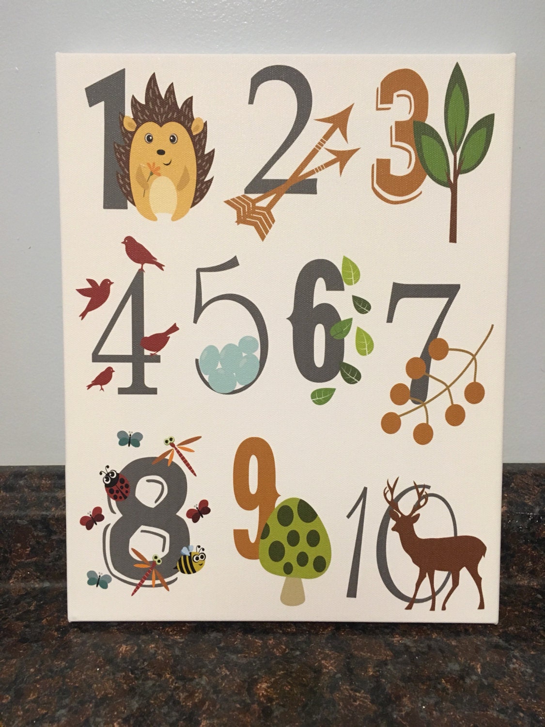 Abc woodland print 123 woodland animal print woodland animals | Etsy