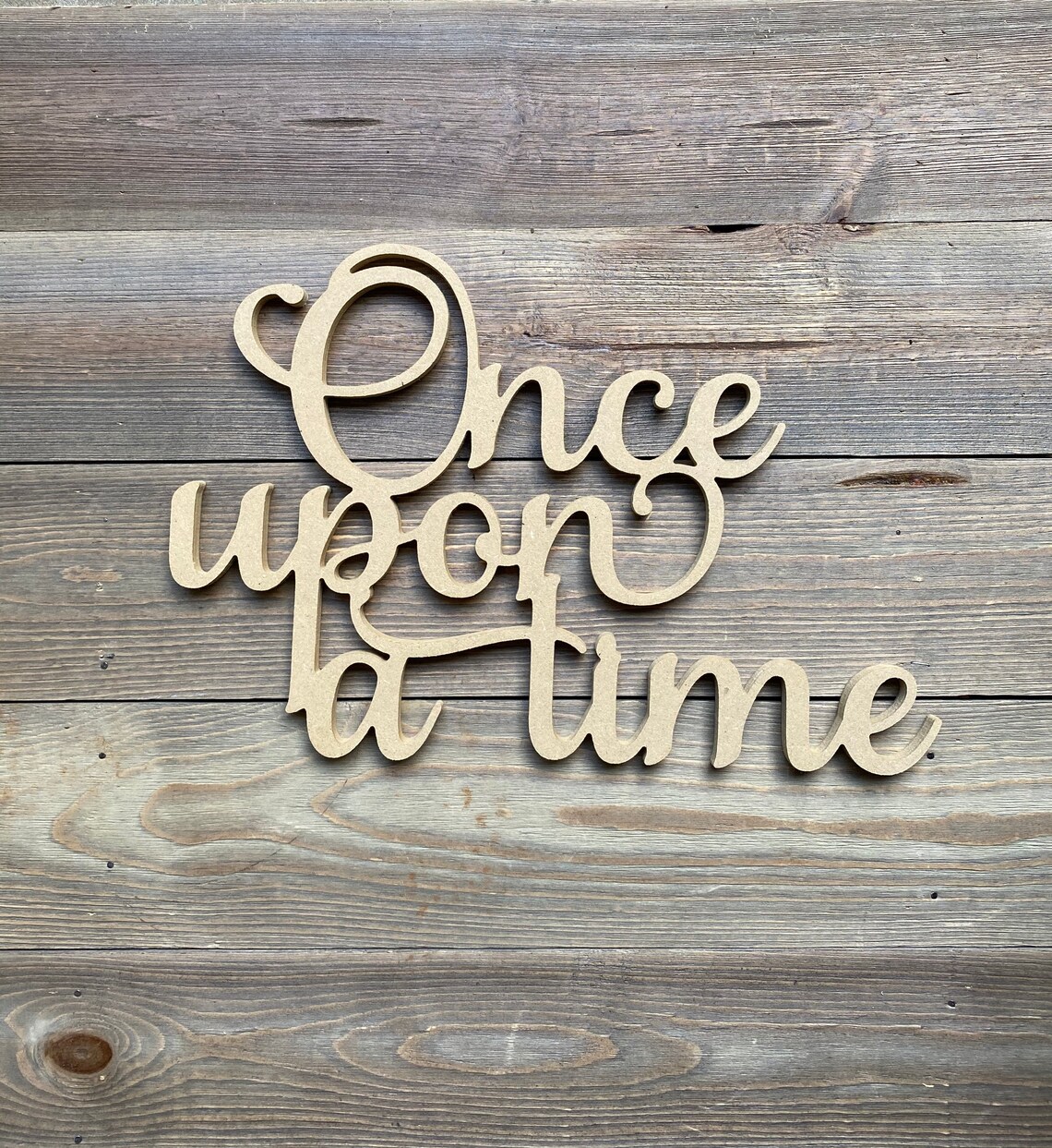 Once upon a time wood sign reading wall decor wall sign | Etsy