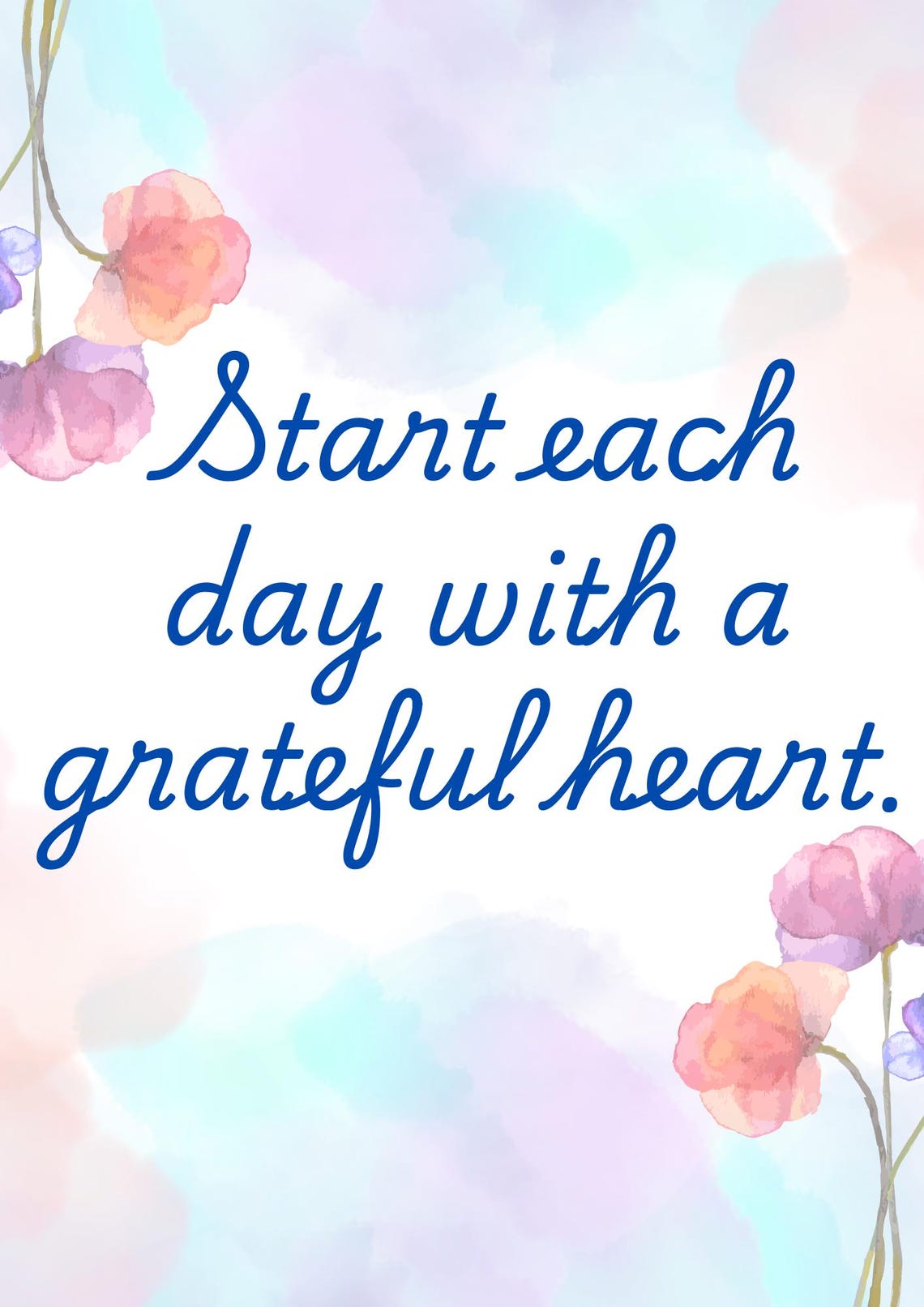 Mindfulness & Positivity Posters Watercolor - Etsy
