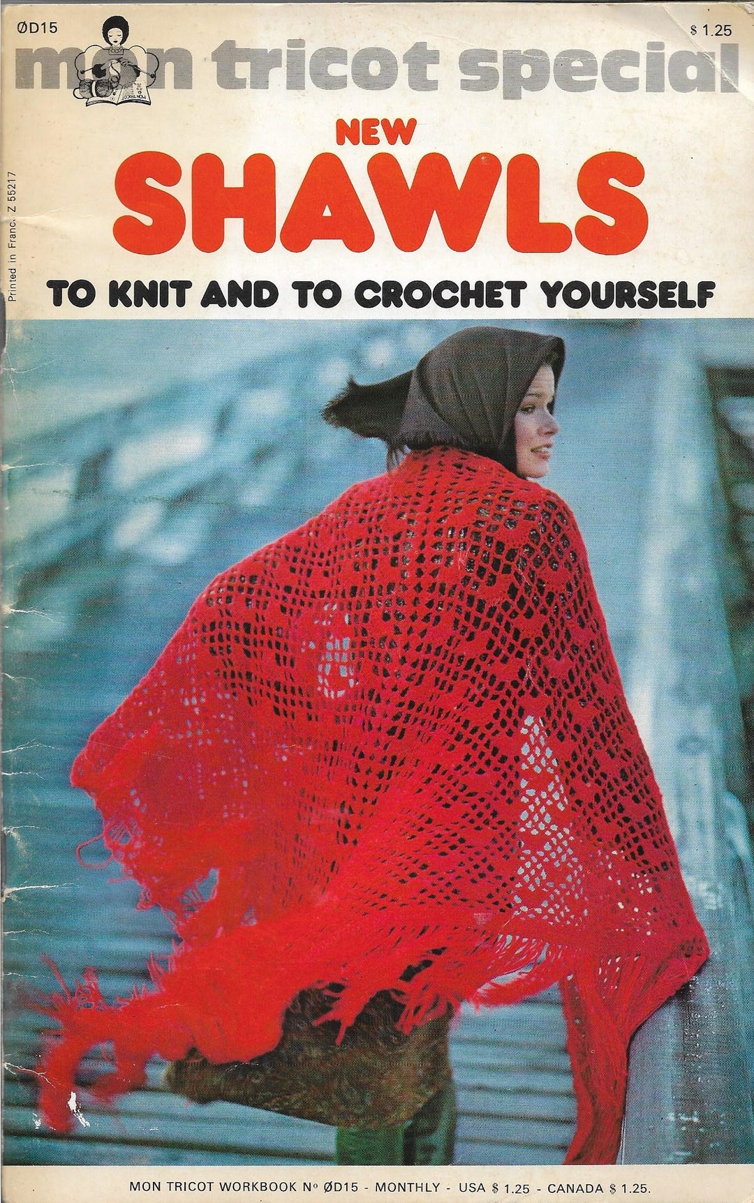Vintage 1970s D15 Mon Tricot, New Shawls to Knit and Crochet. 15 ...