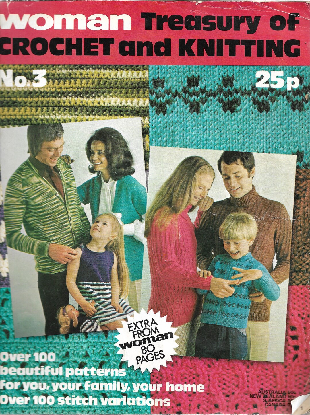 Vintage 1970s Woman Magazine Treasury of Crochet and Knitting No. 3 ...