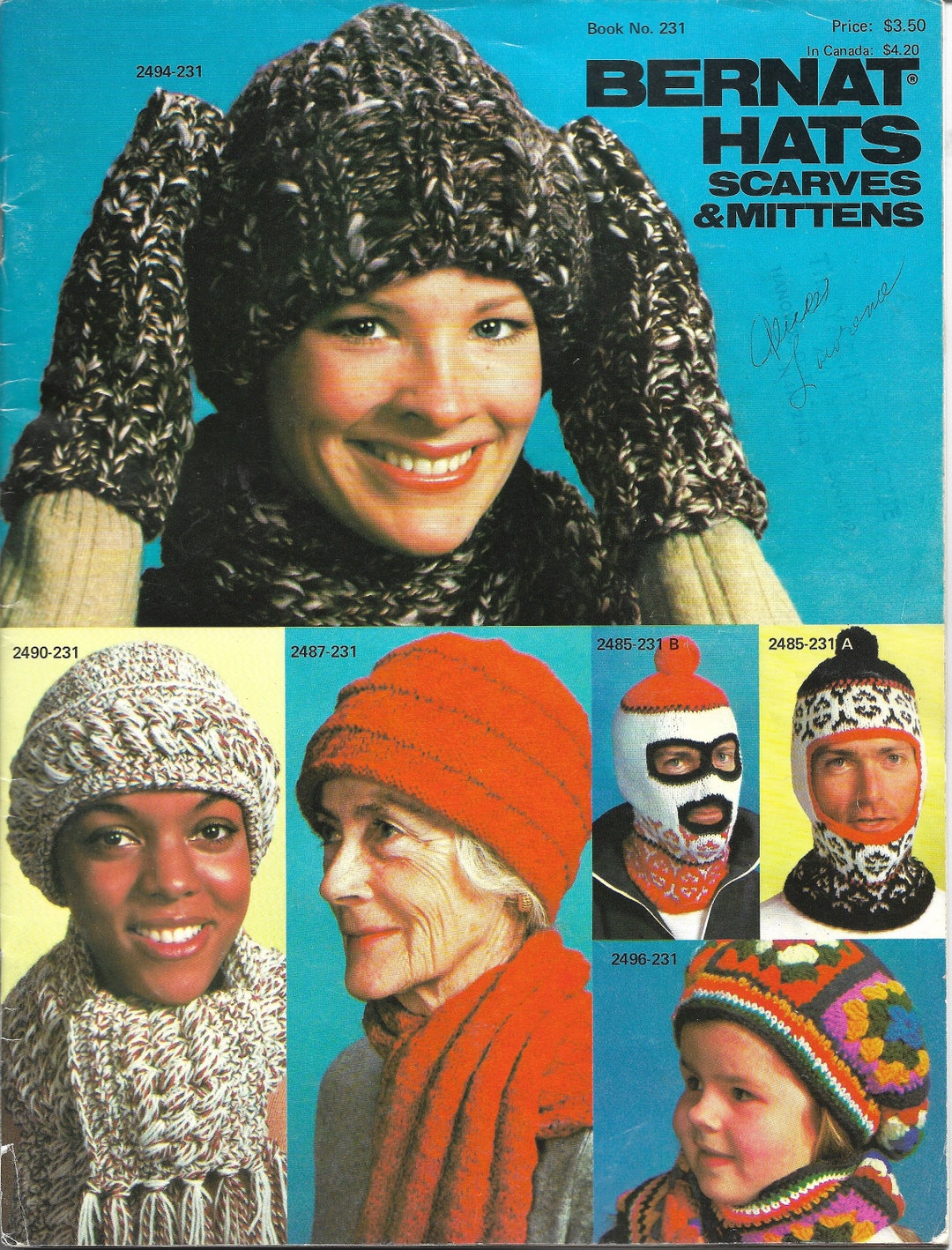 Vintage 1970s Bernat 231 Hats, Scarves, Mittens Pattern Book - Etsy