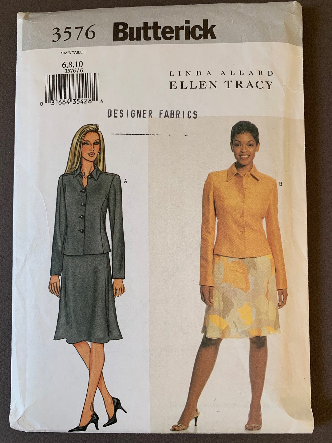 Butterick 3576 Linda Allard for Ellen Tracy Size 6 Jacket With Princess ...