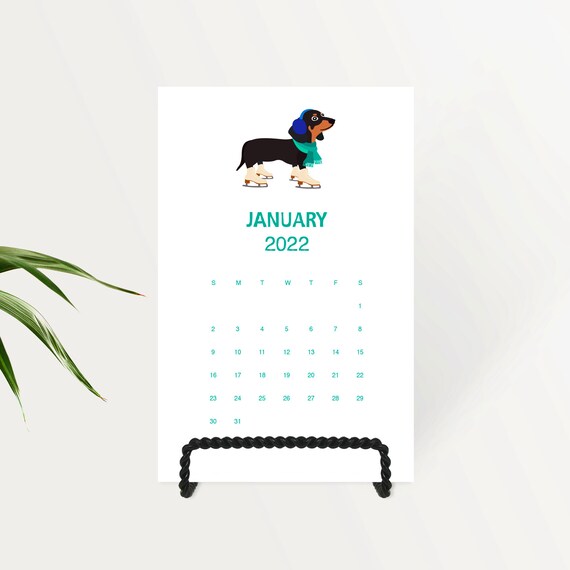 Dachshund Calendar Mini Digital Download | Etsy