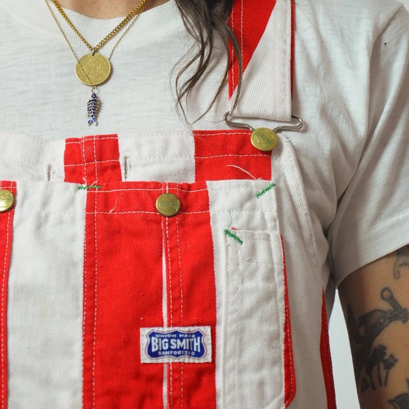 Striped Overalls - Etsy