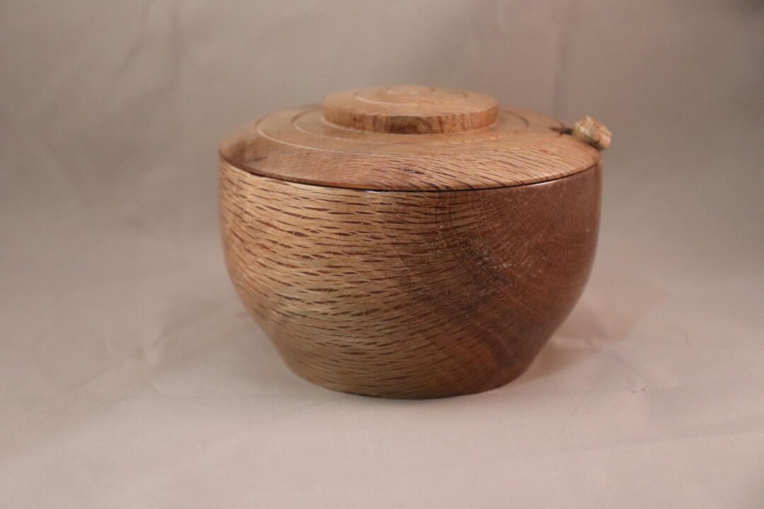 Hand Turned Live Oak Wood Salt Cellar Set With Scoop - Etsy