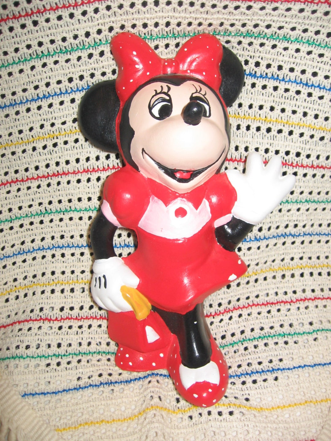 Minnie Mouse 1980s Collectible Ceramic Figurine Hand Painted - SALE 10% ...