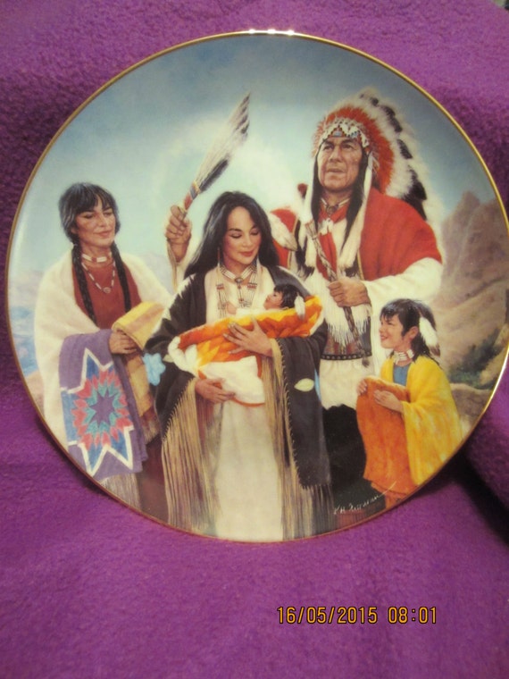 Native American Motif Plate The Naming Ceremony Plate | Etsy