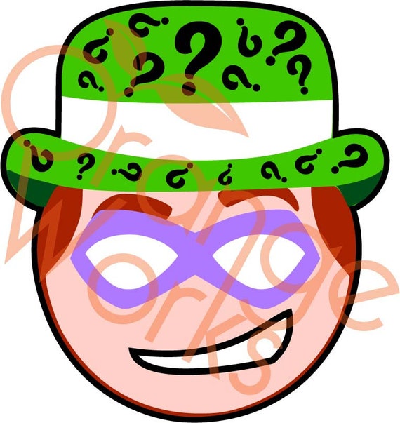 Riddler Emoji Printable Cut File SVG PNG Jpeg Cutfile | Etsy