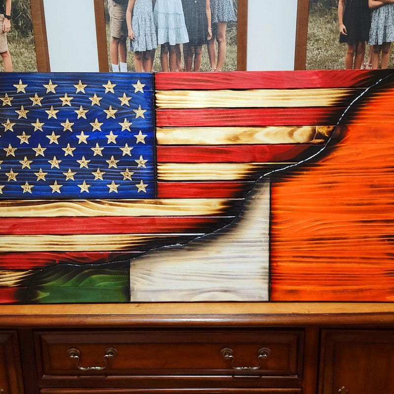 Rustic American Flag - Etsy