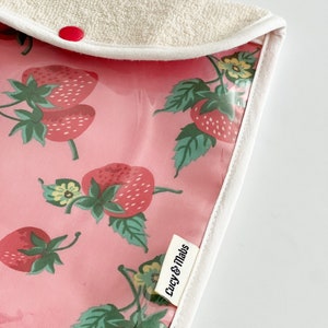 Handy Big Pouch With Clear Vinyl and Organic Cotton Terry, Travel Pouch ...