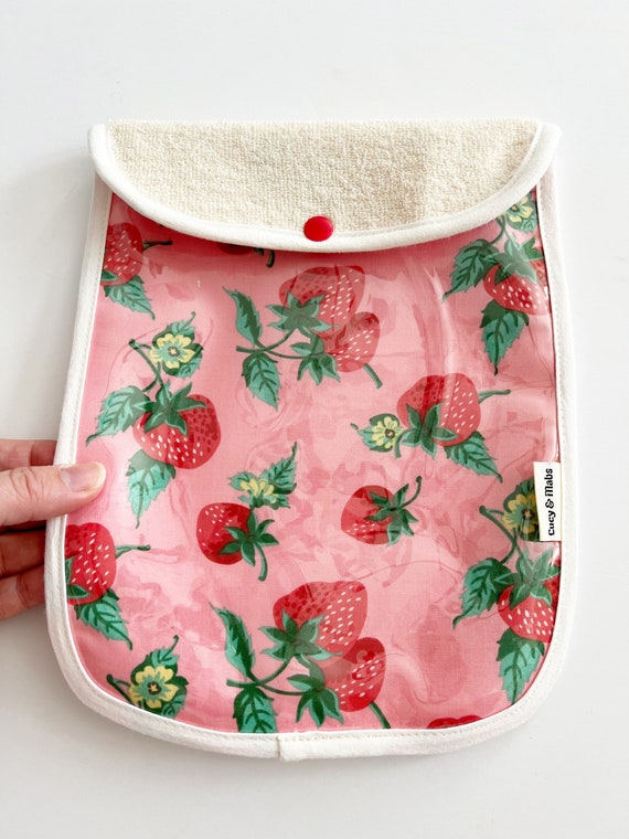 Handy Big Pouch With Clear Vinyl and Organic Cotton Terry - Etsy