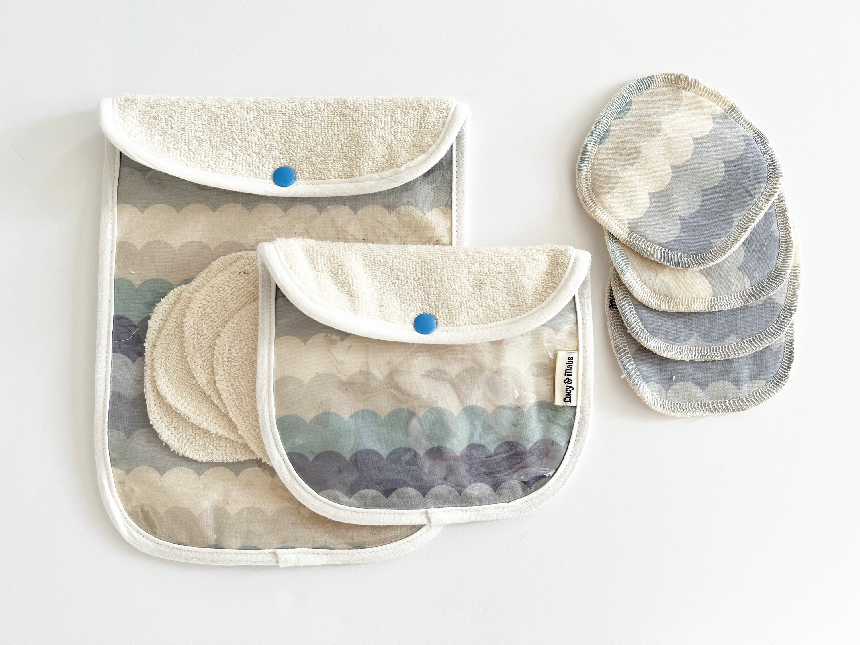 Handy Big Pouch Gift Set With Clear Vinyl and Organic Cotton Terry ...