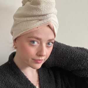 Organic Cotton Terry Hair Wrap, Reversible, Double Sided, Spa Day, Hair ...