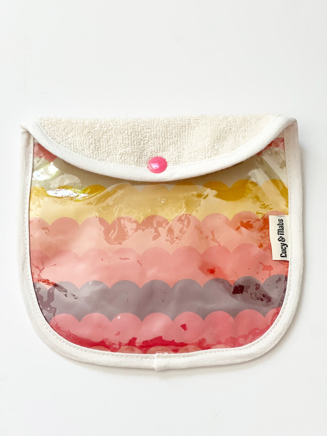 Handy Mini Pouch With Clear Vinyl and Organic Cotton Terry, Travel ...