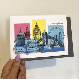 Bold London Skyline Card - Etsy