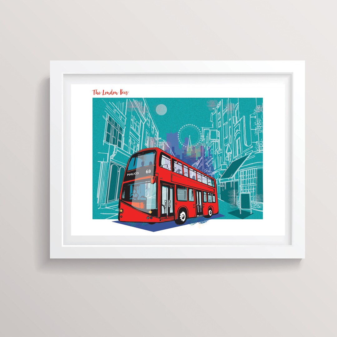 London Bus Print - Etsy