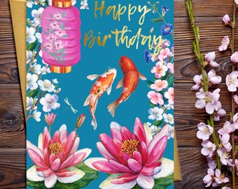 Japanese Style Card - Etsy