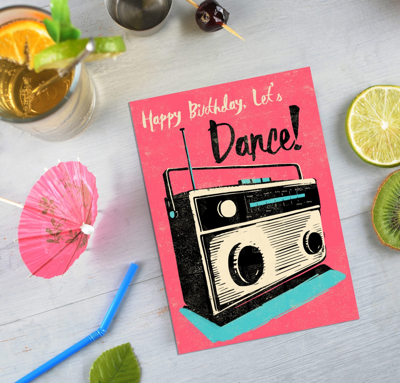 Retro Radio Birthday Card - Etsy
