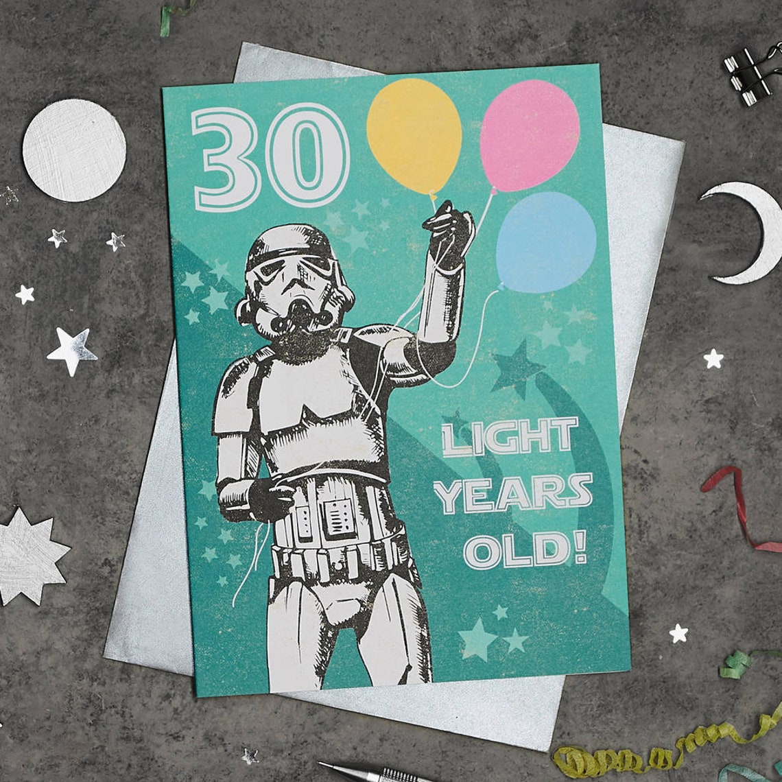 Stormtrooper Sci Fi 30th Birthday Card - Etsy