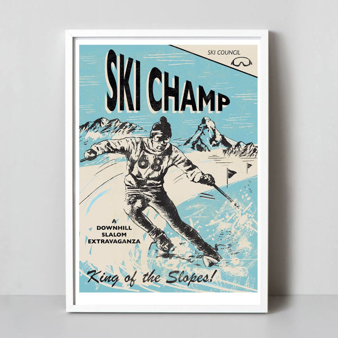 Ski Champ Print - Etsy