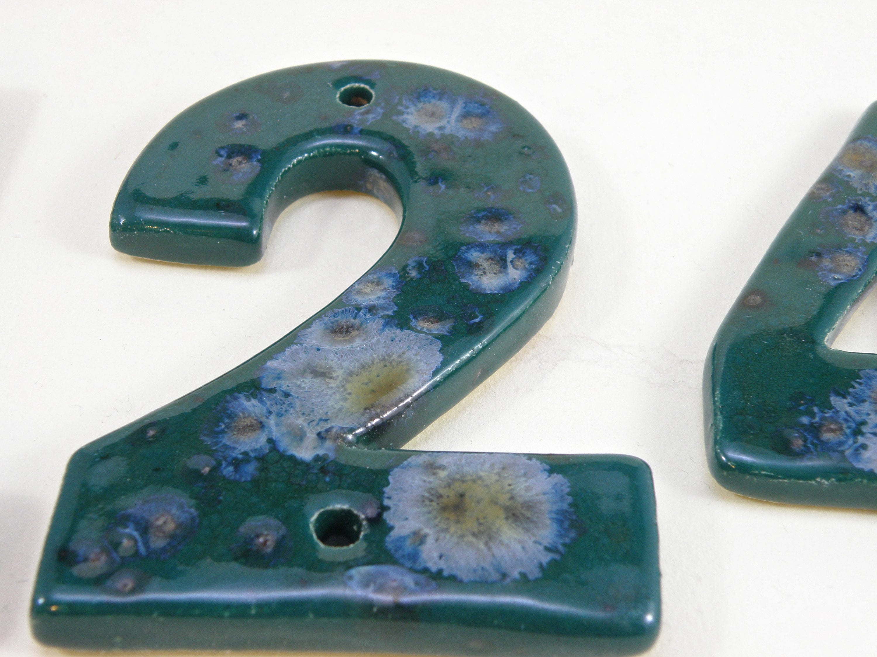Large Door Number UK Made 8 Inches House Numbers Stoneware Tiles Door ...