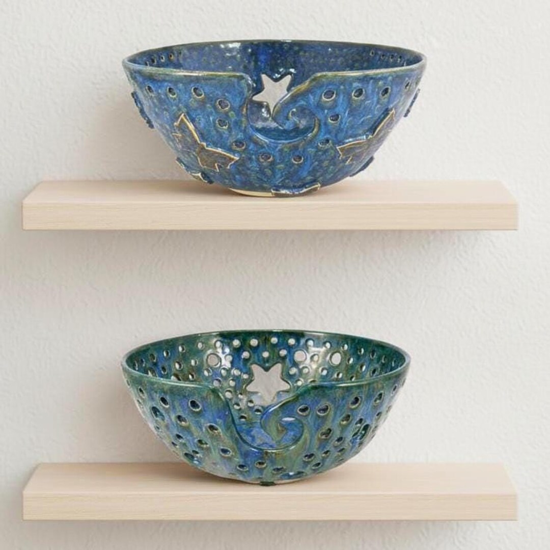 Jumbo Yarn Bowl, Very Large Knitting Bowl With Multiple Holes Butterfly ...