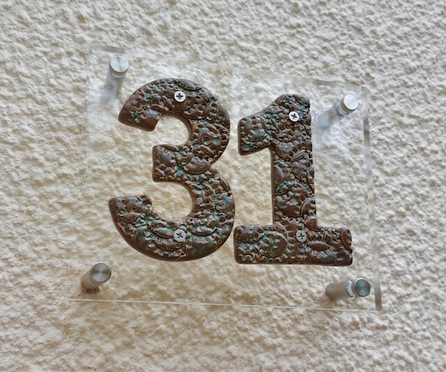 LARGE House Numbers 8 Inches House Tiles Door Numbers Ceramic House ...