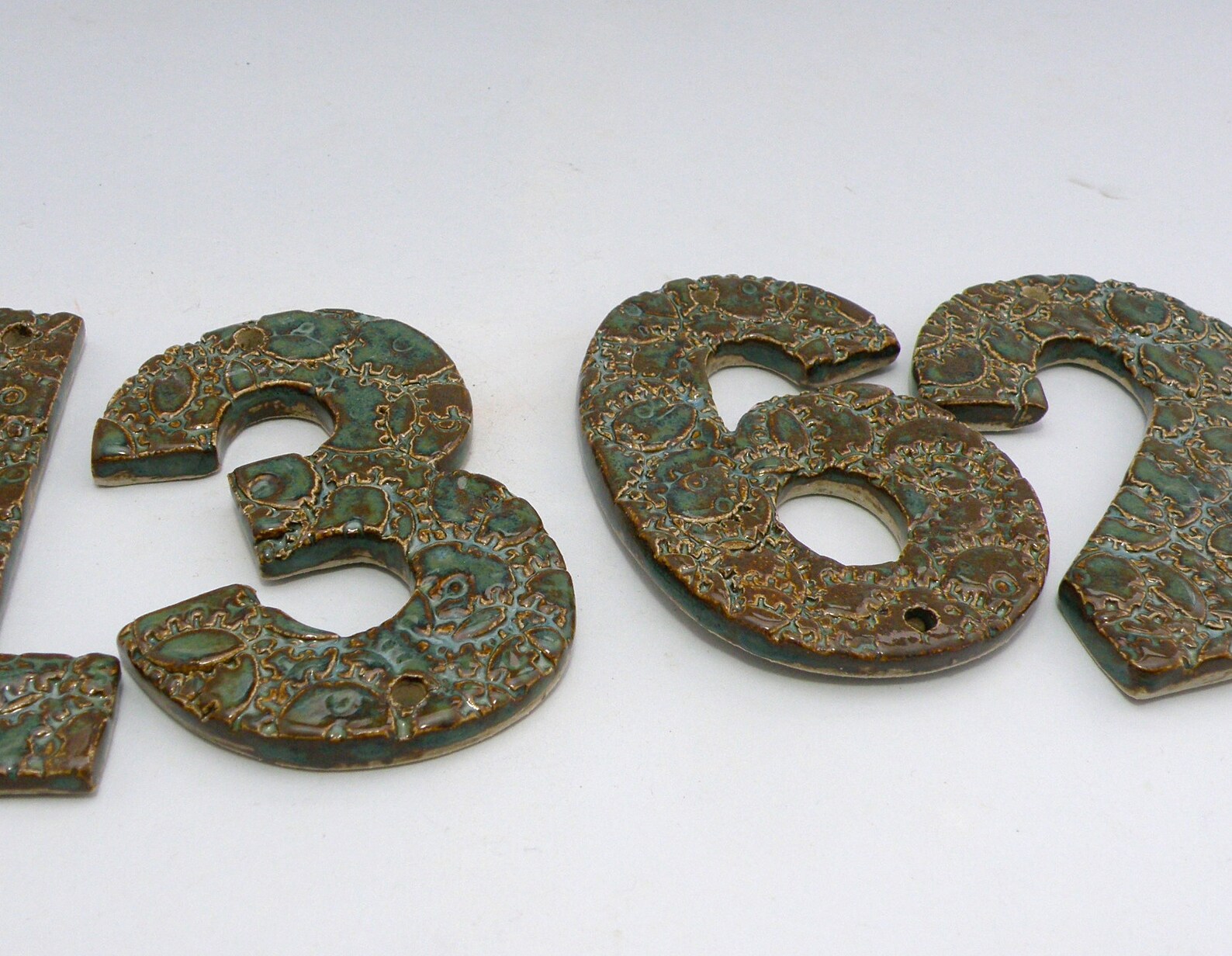 LARGE House Numbers 8 Inches House Tiles Door Numbers Ceramic House ...
