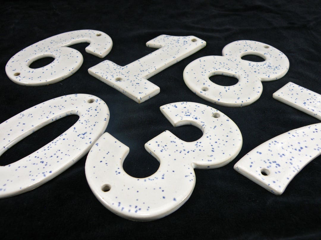 House Numbers Stoneware House Tiles Hotel Room Number Ceramic House ...