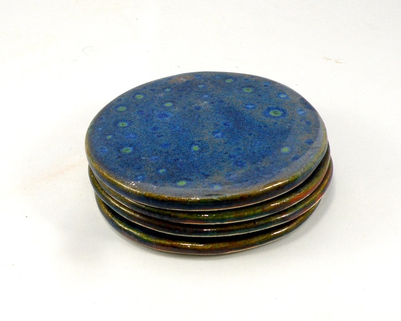 Set of 4 Handemade Stoneware Coasters Drink Coasters Pottery - Etsy UK