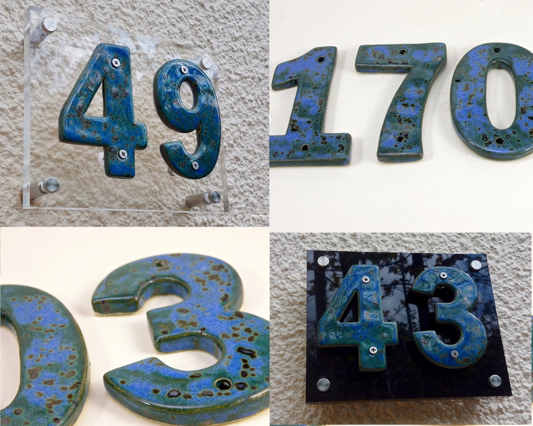 Ceramic House Signs House Numbers House Tiles Floating House Numbers ...