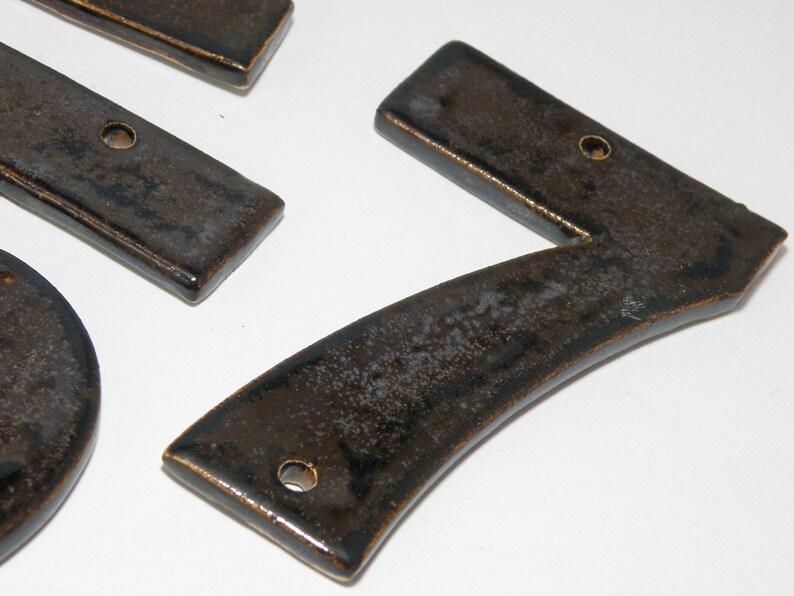 LARGE Tile House Numbers 8 Inches Stoneware House Tiles Door | Etsy