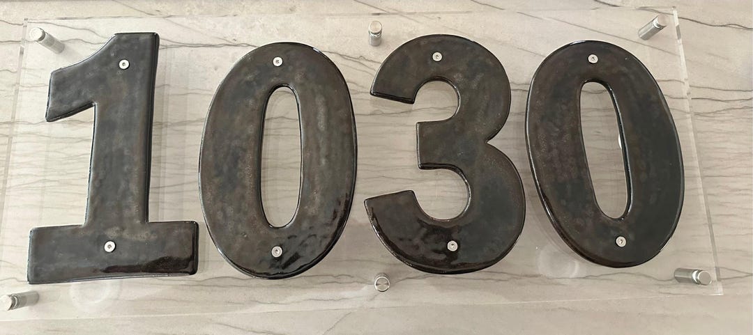 Ceramic Frost Proof House Numbers Mailbox Number Stoneware Address ...