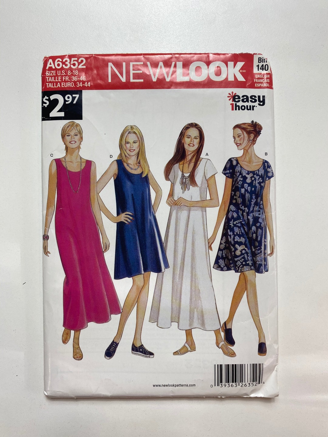 Simplicity New Look Sewing Pattern No. 6552 Size 8-18 Women's Dress ...