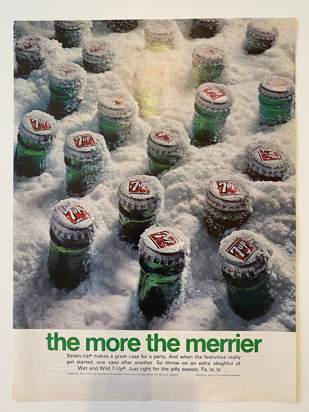 Vintage 1967 7-up Magazine Ad "the More the Merrier" Life Magazine ...
