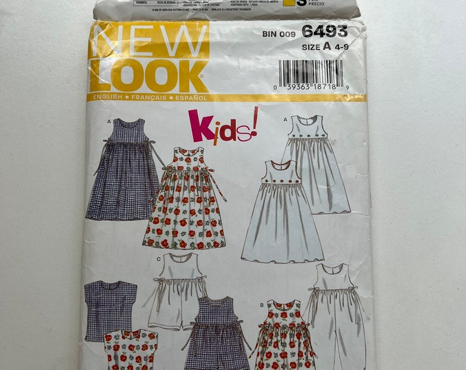 New Look Simplicity Sewing Pattern No. 6493 Sizes 4-9 Children's Dress ...